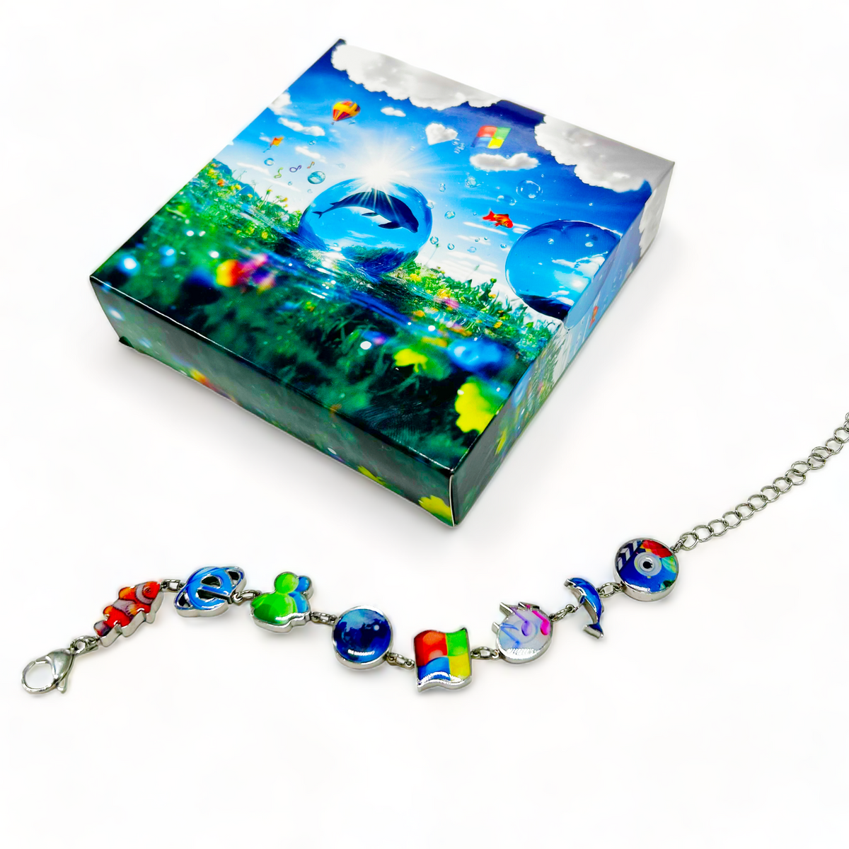 Frutiger Aero Bracelet 🐬💿🌐 – UNJUST JEWELRY